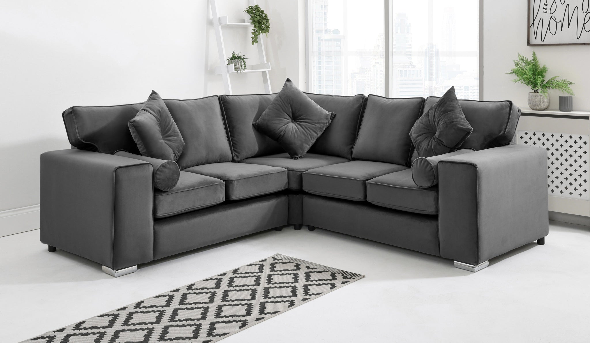 Shop Madrid Corner Fullback + Extra Cushions | Budget-Friendly Sofas - Sofa World