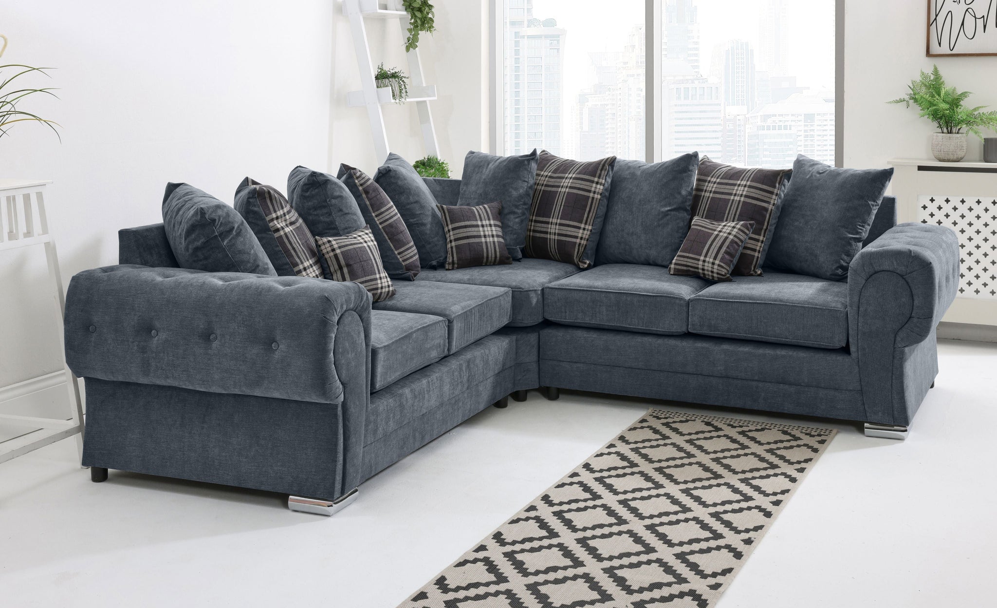 Shop Verona Chenile Corner Scatterback | Budget-Friendly Sofas - Sofa World
