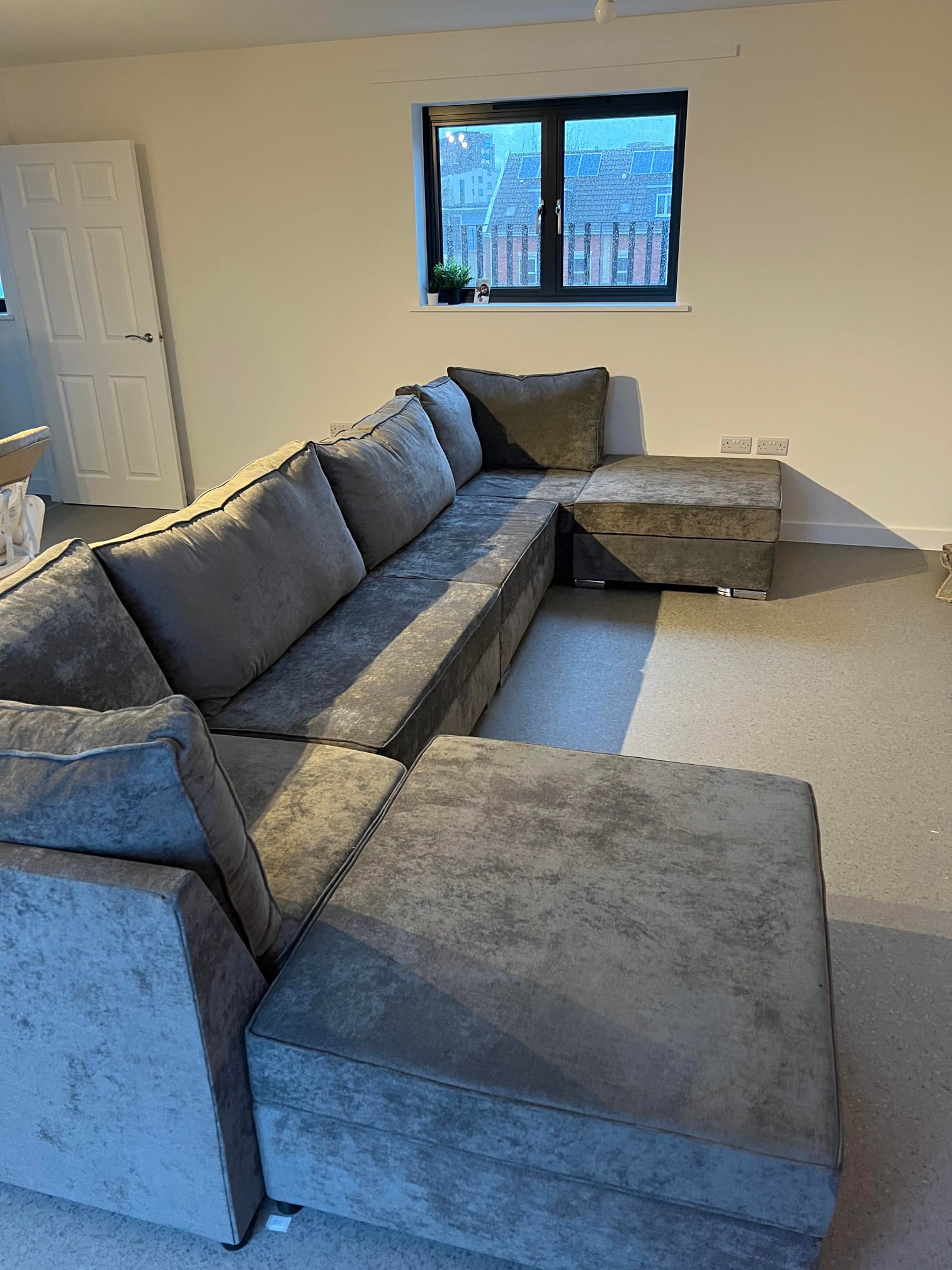 Shop Lux U shape - Coal Fullback | Budget-Friendly Sofas - Sofa World