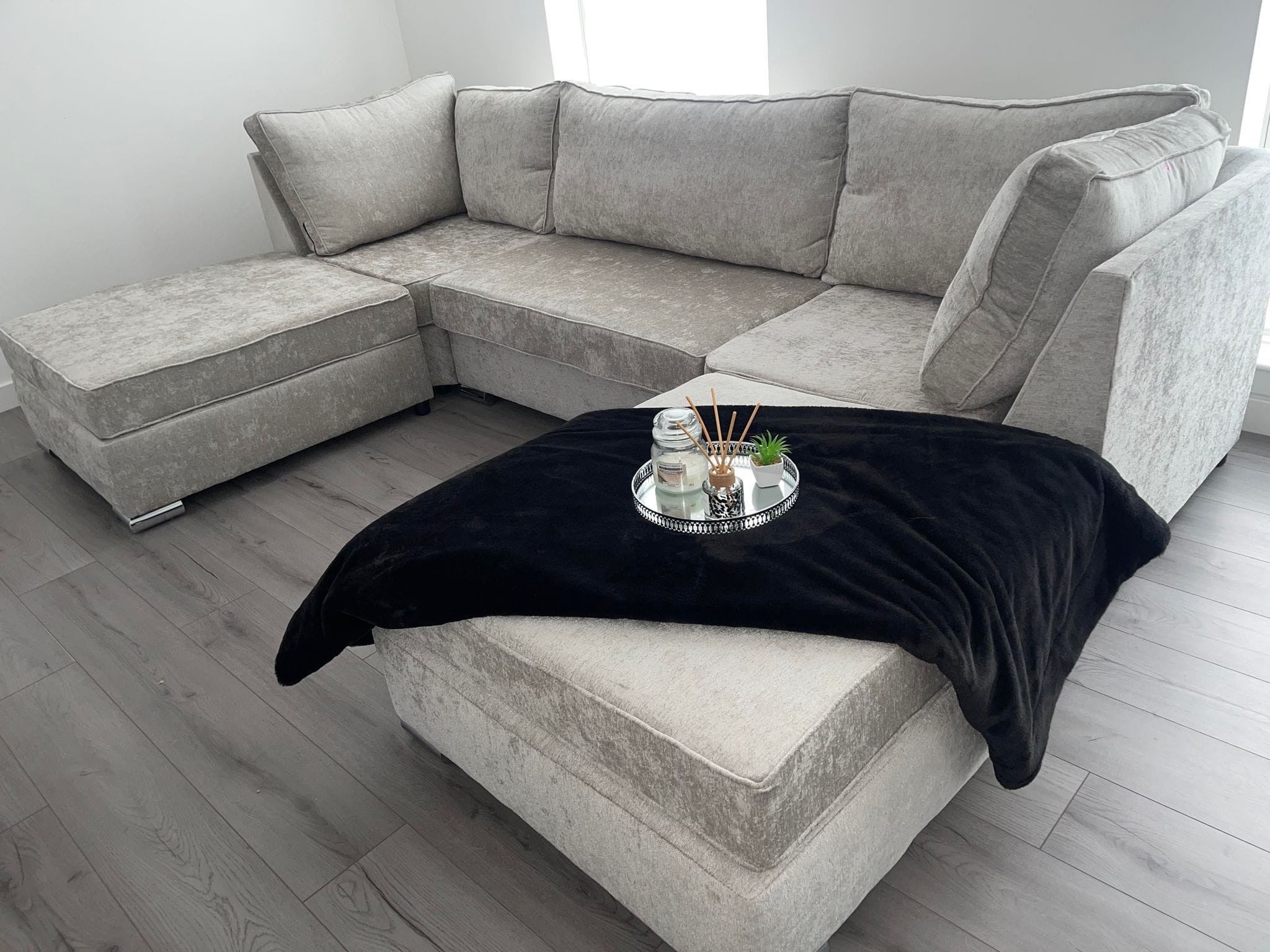 Shop Lux U shape - Fullback Truffle | Budget-Friendly Sofas - Sofa World