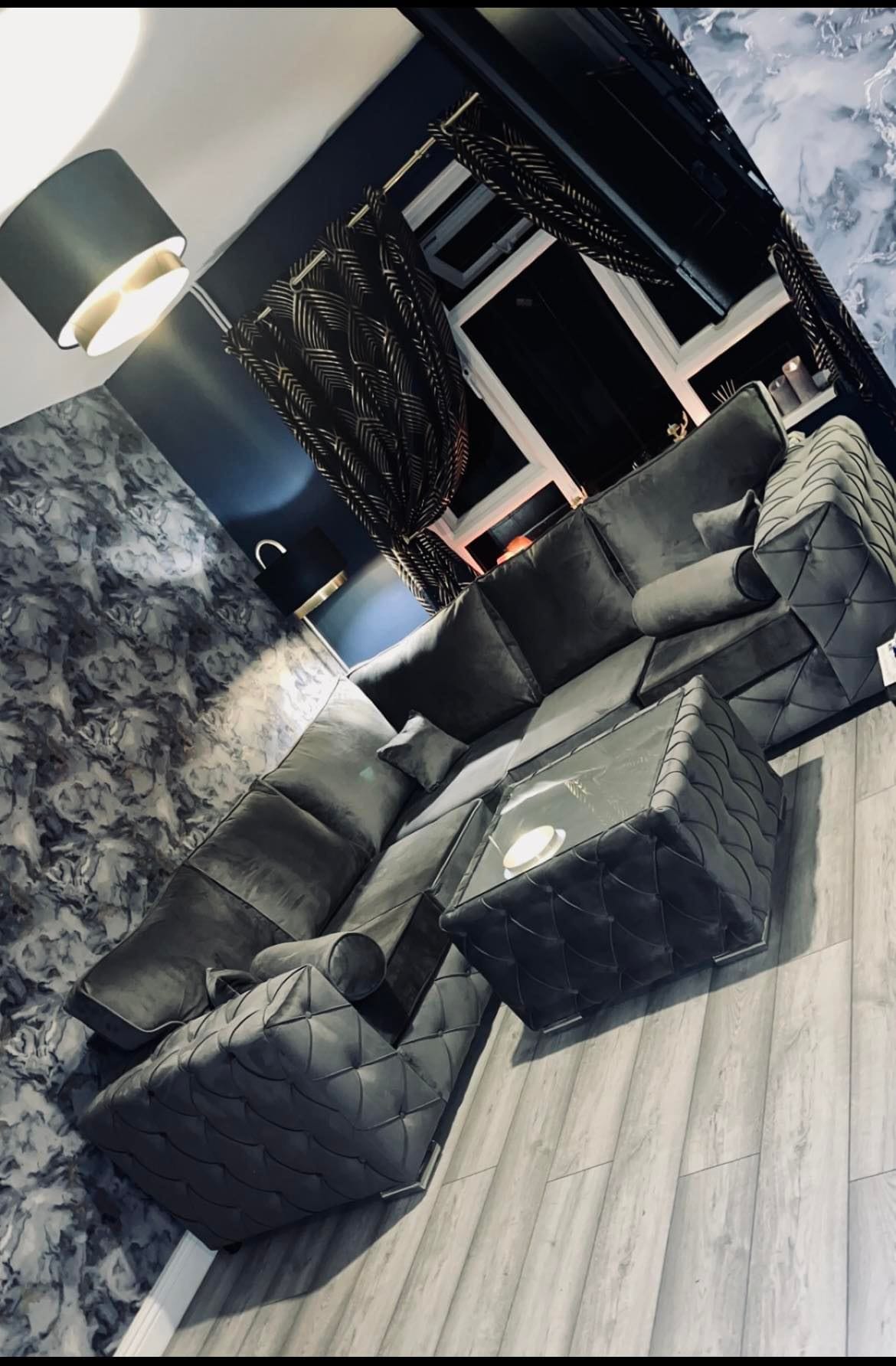 Shop Milton - Grey - Fullback Corner + Coffee Table + 2 Bolster ...