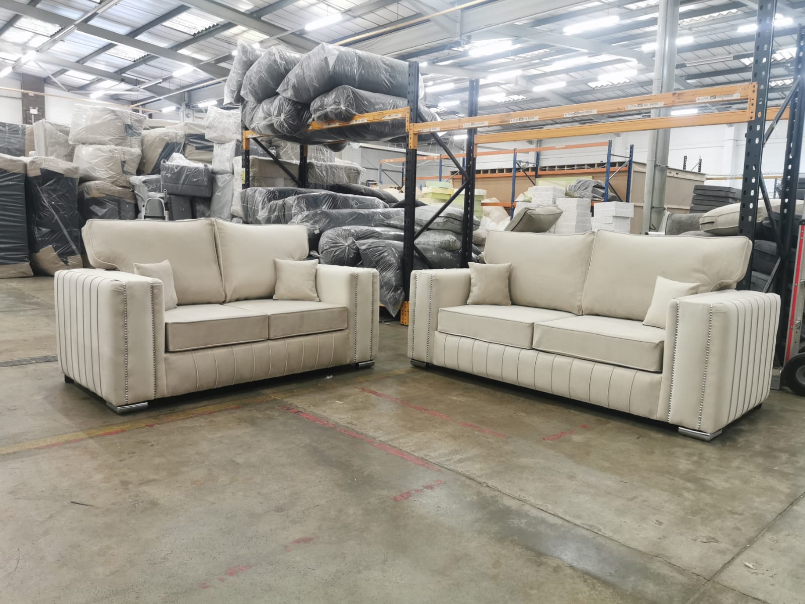 Shop 3+2 Layla - Cream Fullback Sofa at Sofa World | Live in Comfort | Sofas on Finance, Finance ...